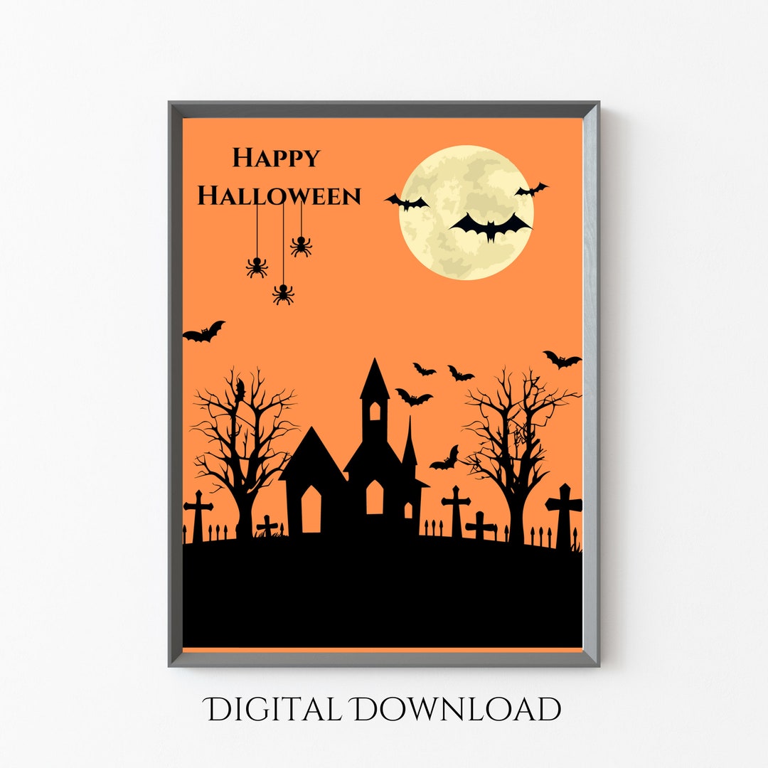 Halloween Printable, Classroom Poster, Happy Halloween, Digital Print ...