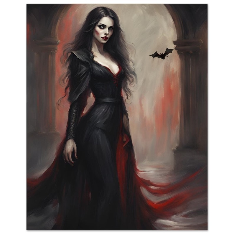 Female Vampire, Vampiress, Horror Print, Fantasy Print, Fantasy Art - Etsy