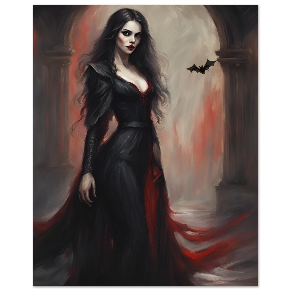 Female Vampire, Vampiress, Horror Print, Fantasy Print, Fantasy Art - Etsy