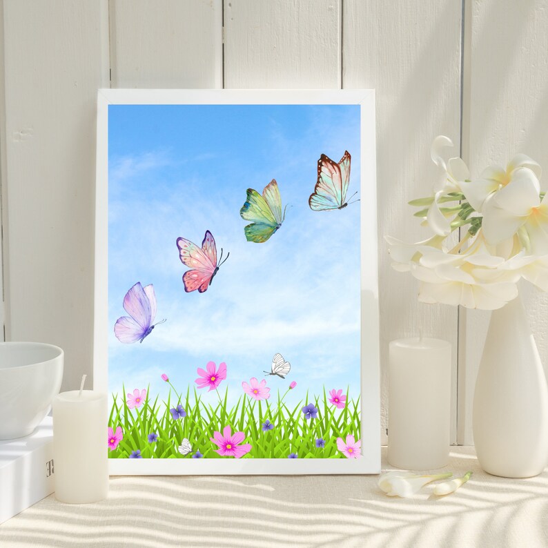 Butterfly Poster, 8x10, Butterfly Print, Wall Art, 11x14, Wall Decor ...