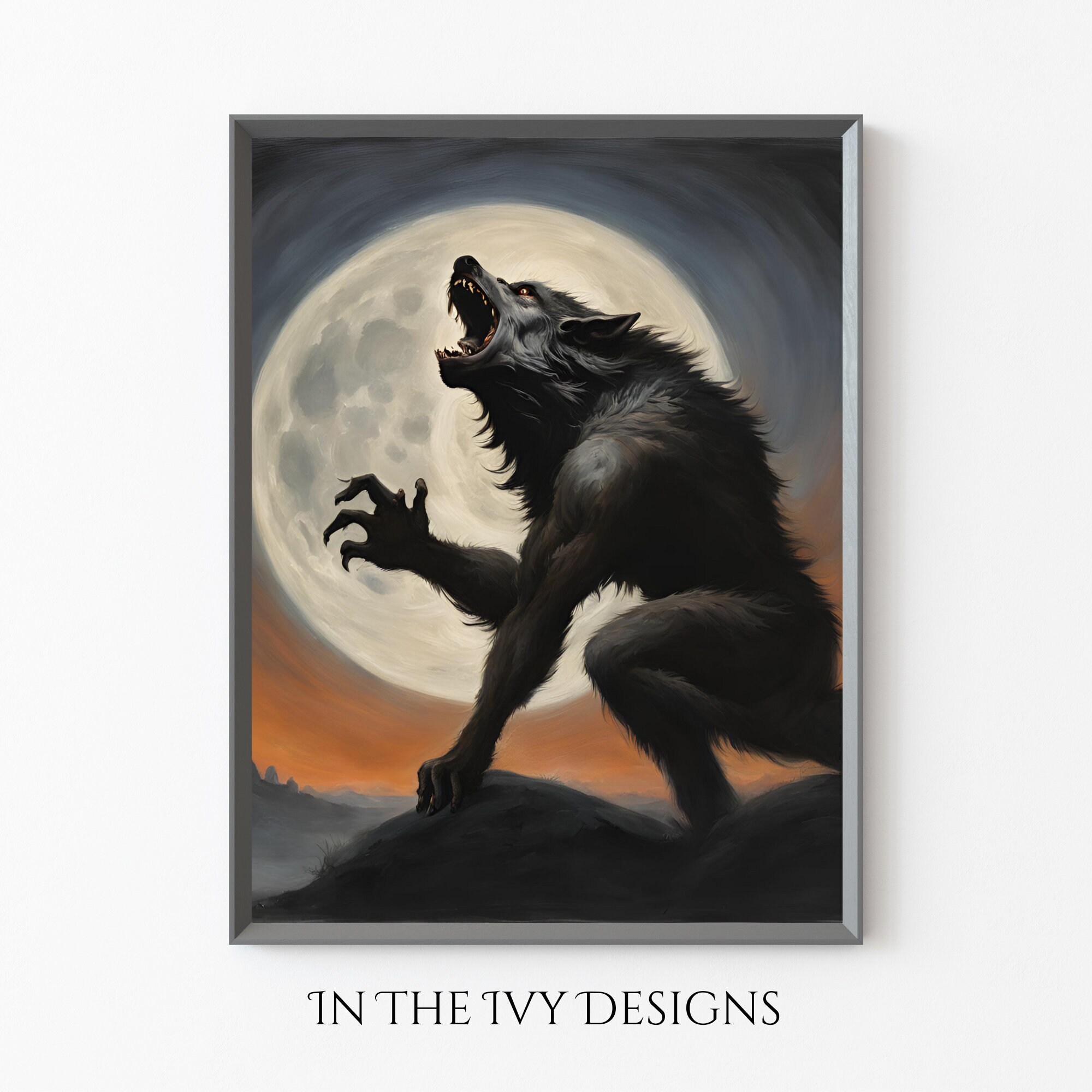 Werewolf Print, 8x10, Werewolf Poster, 11x14, Horror Print, 16x20 ...