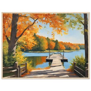 Fall Printable Landscape Painting, Fall Pumpkin Decor Vintage Fall ...