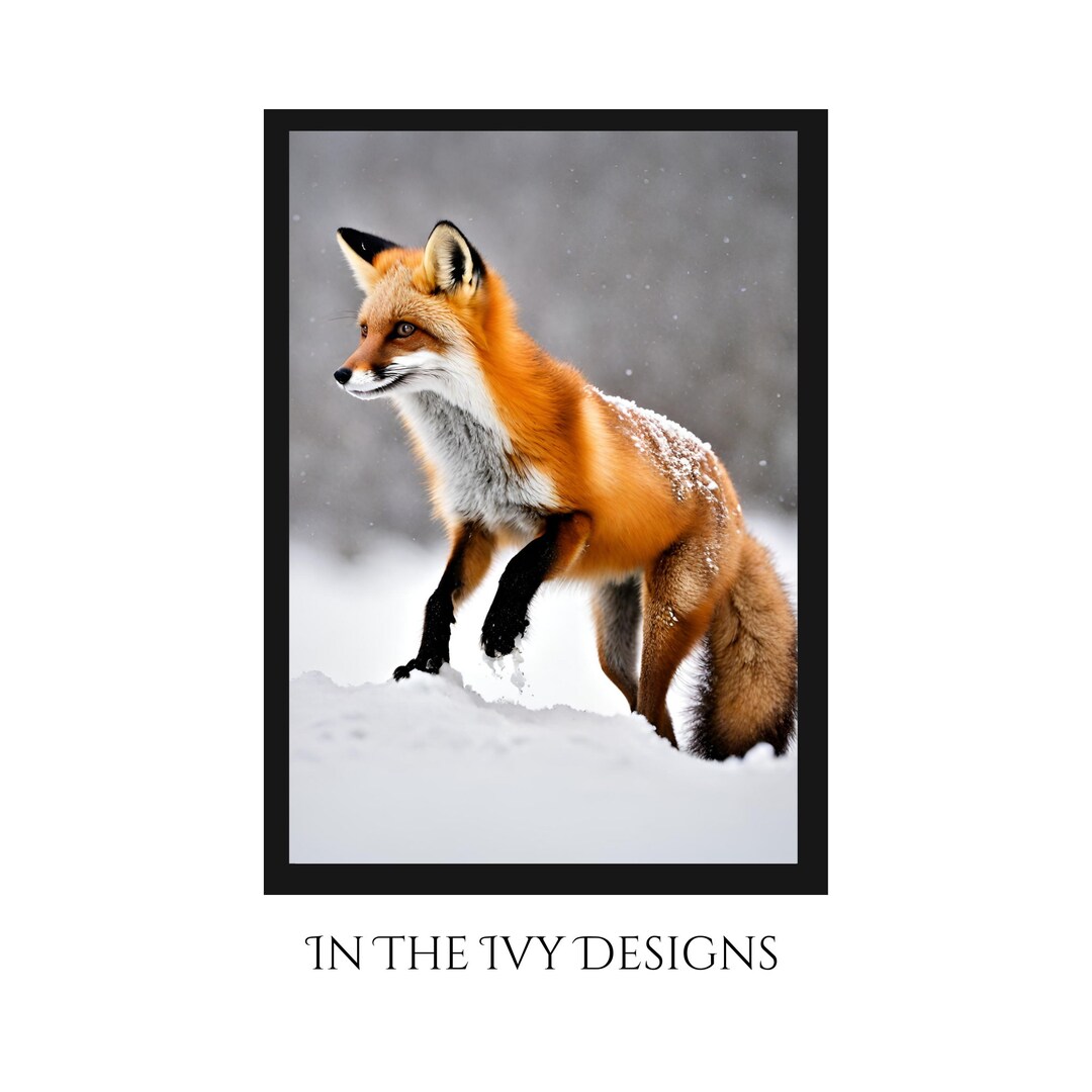 Fox Poster| Fox Print| Nature Poster| Fox Wall Poster| AI |fox Wall ...