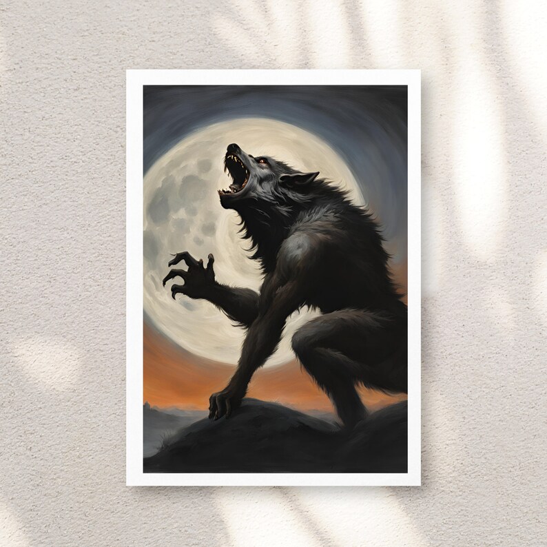 Werewolf Print, 8x10, Werewolf Poster, 11x14, Horror Print, 16x20 ...
