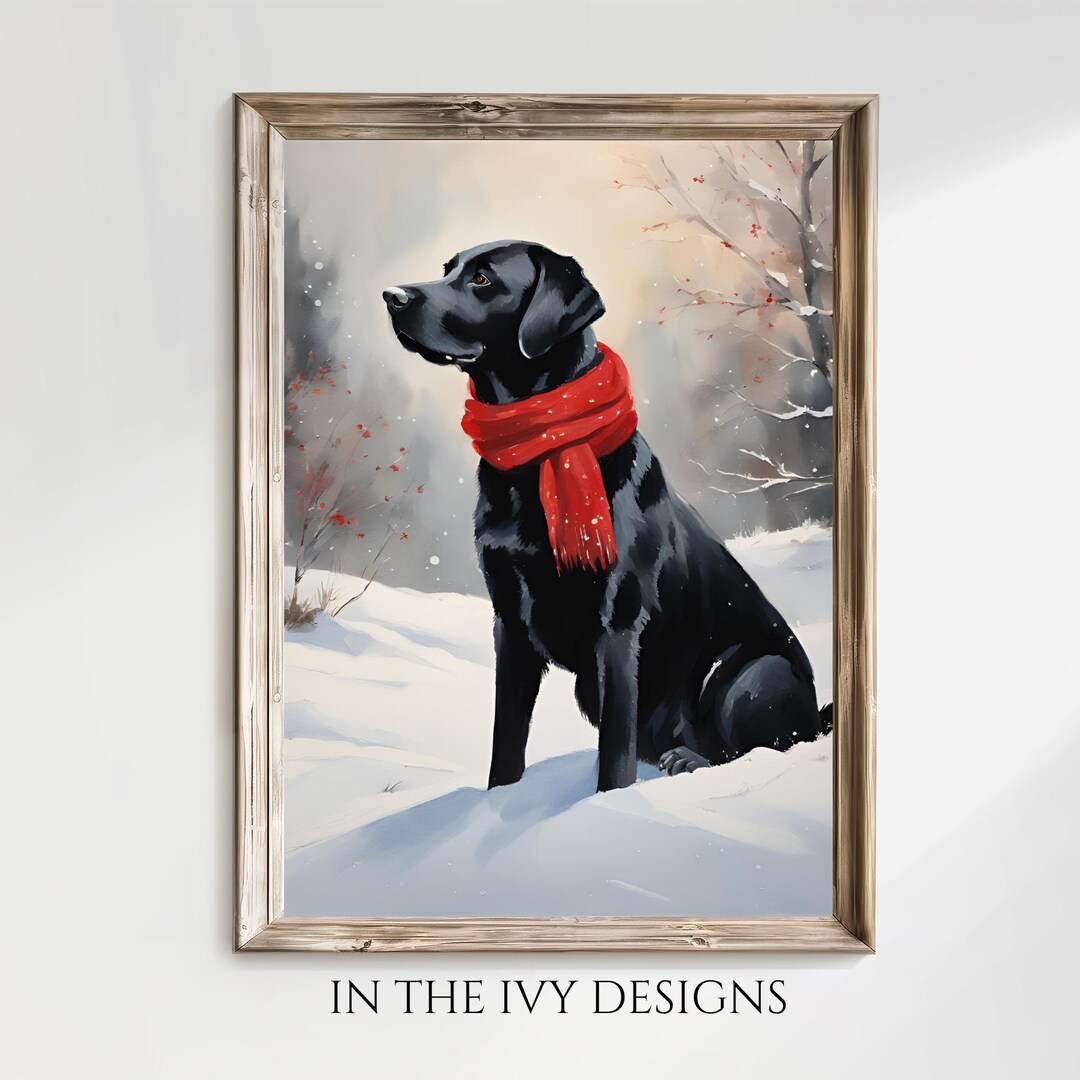 Black Lab Print, Black Lab Poster, Animal Art, AI, Animal Wall Art, Lab ...