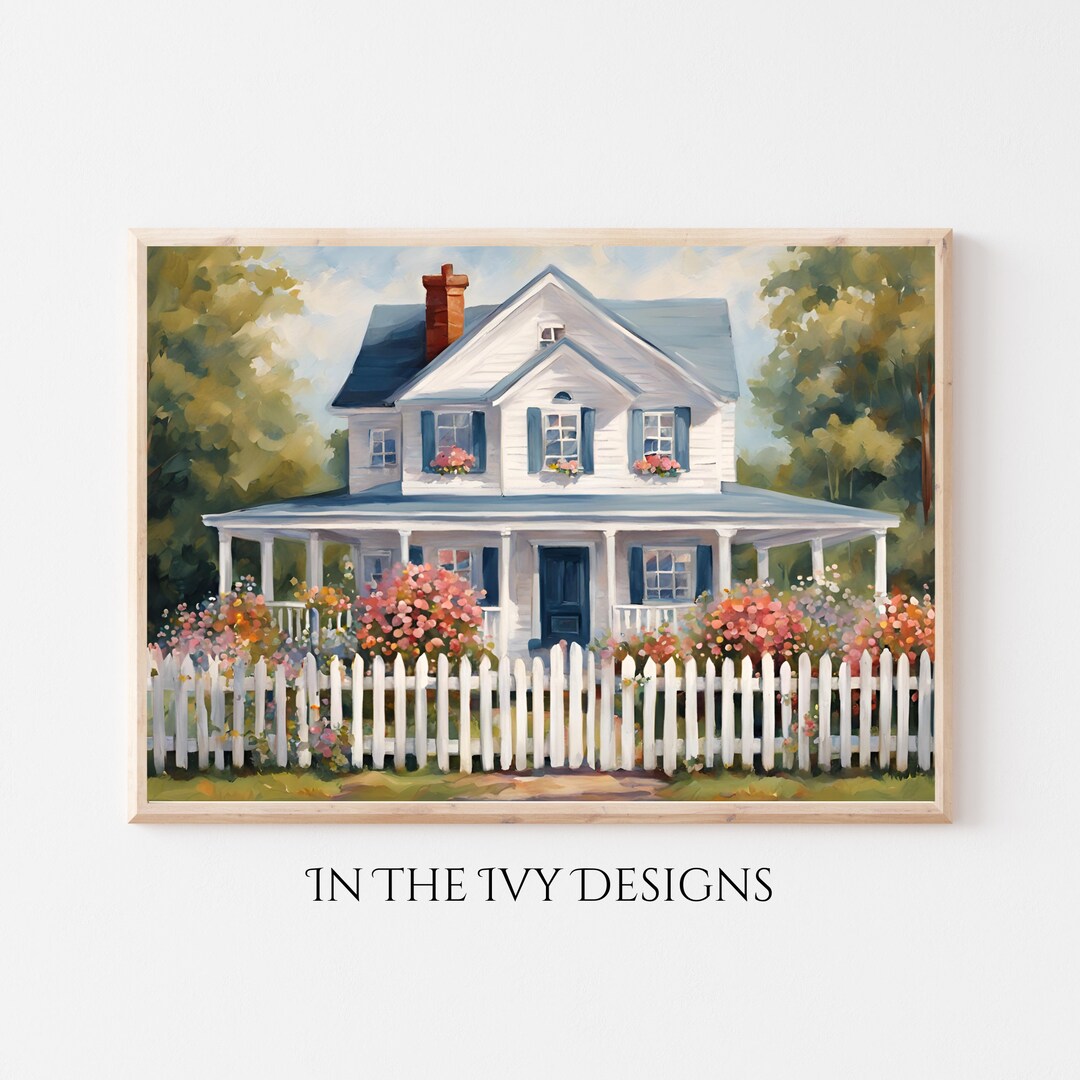House Print, House Poster, Landscape Print, Wall Print, House Wall ...