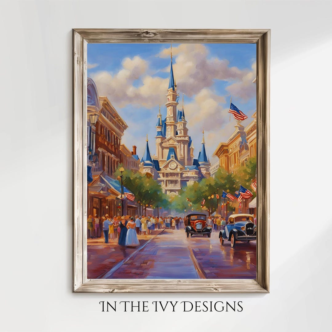 Main Street, USA, Fantasy Print, Fantasy Poster, Nostalgic, Vintage - Etsy