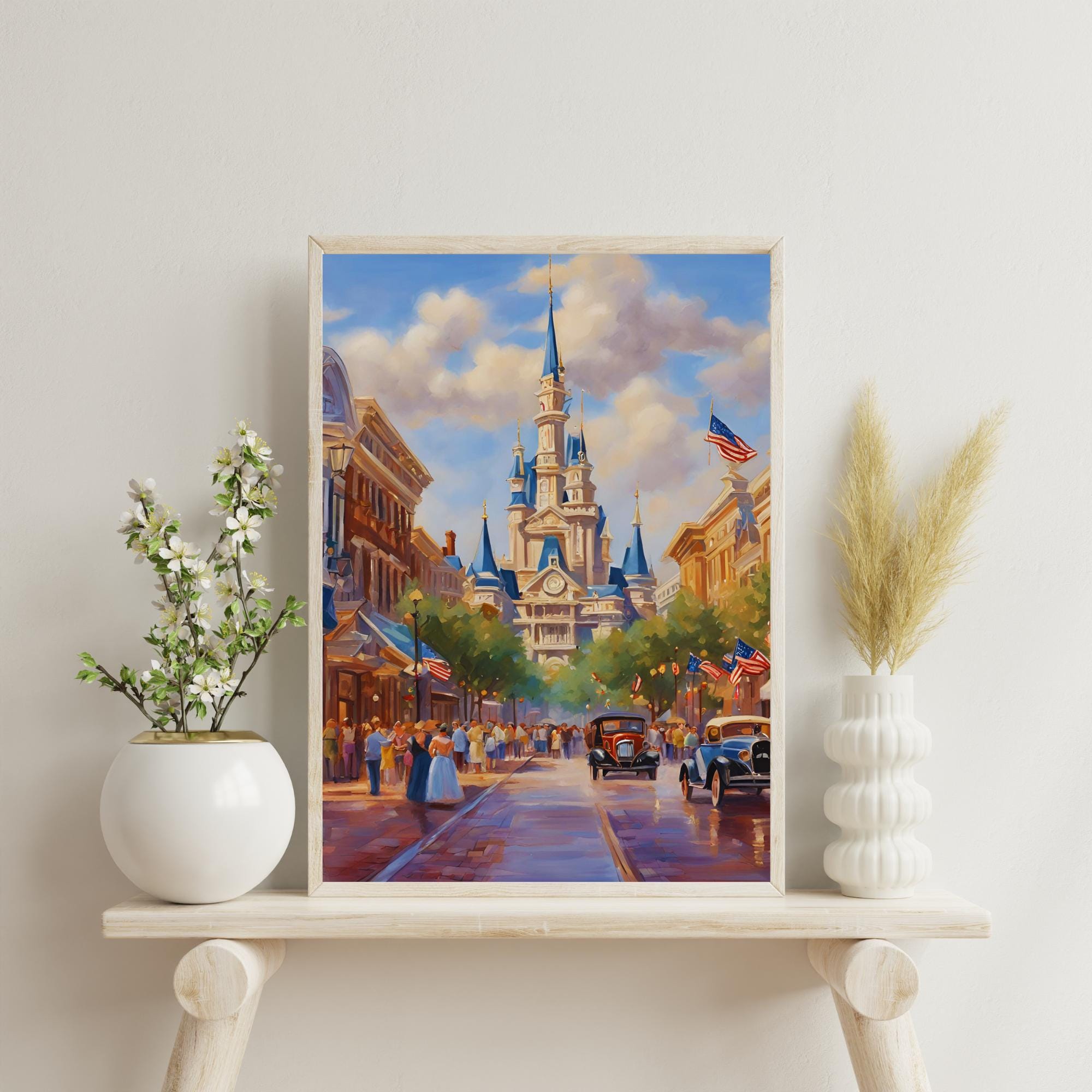 Main Street, USA, Fantasy Print, Fantasy Poster, Nostalgic, Vintage - Etsy