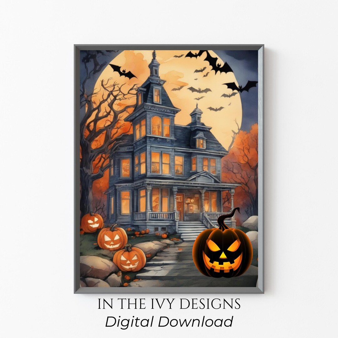 Halloween Print, Classroom Poster, Classroom Decor, Partial AI, Digital ...