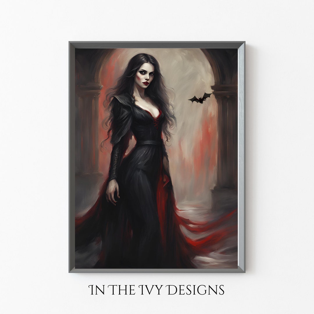 Female Vampire, Vampiress, Horror Print, Fantasy Print, Fantasy Art - Etsy