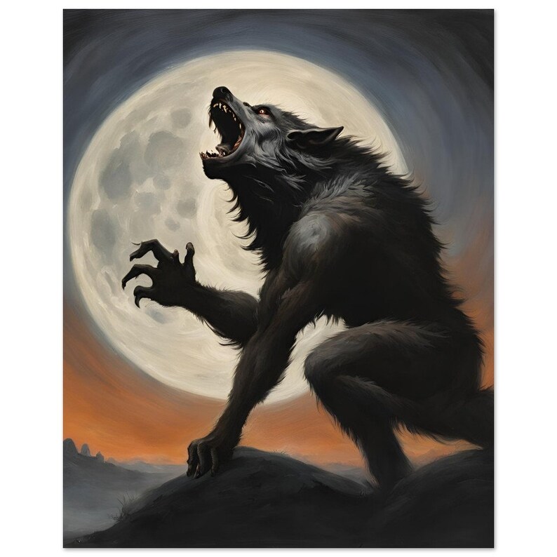 Werewolf Print, 8x10, Werewolf Poster, 11x14, Horror Print, 16x20 ...