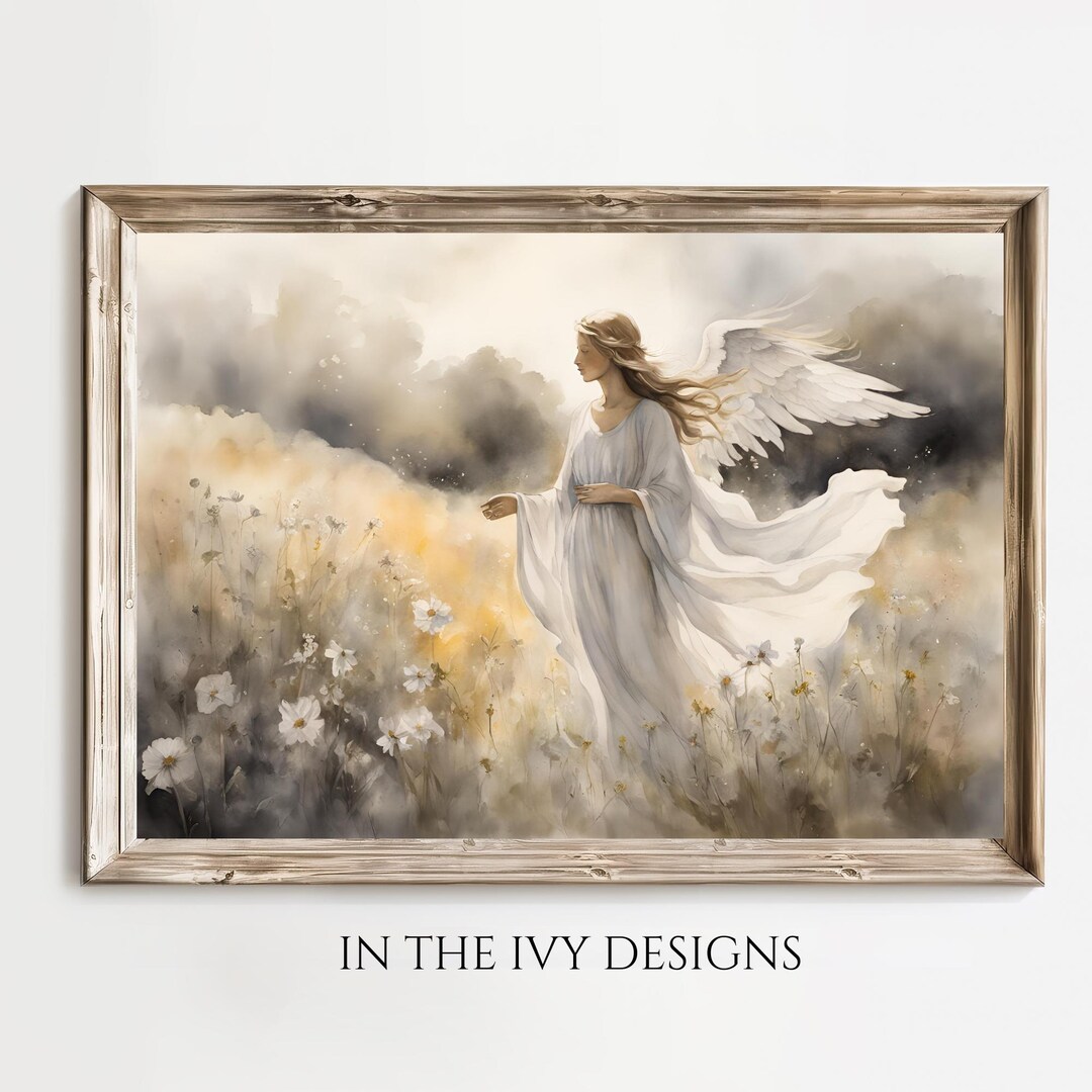 Heavenly Angel Poster Print, Stunning Art for Home Decor, AI, Angel ...