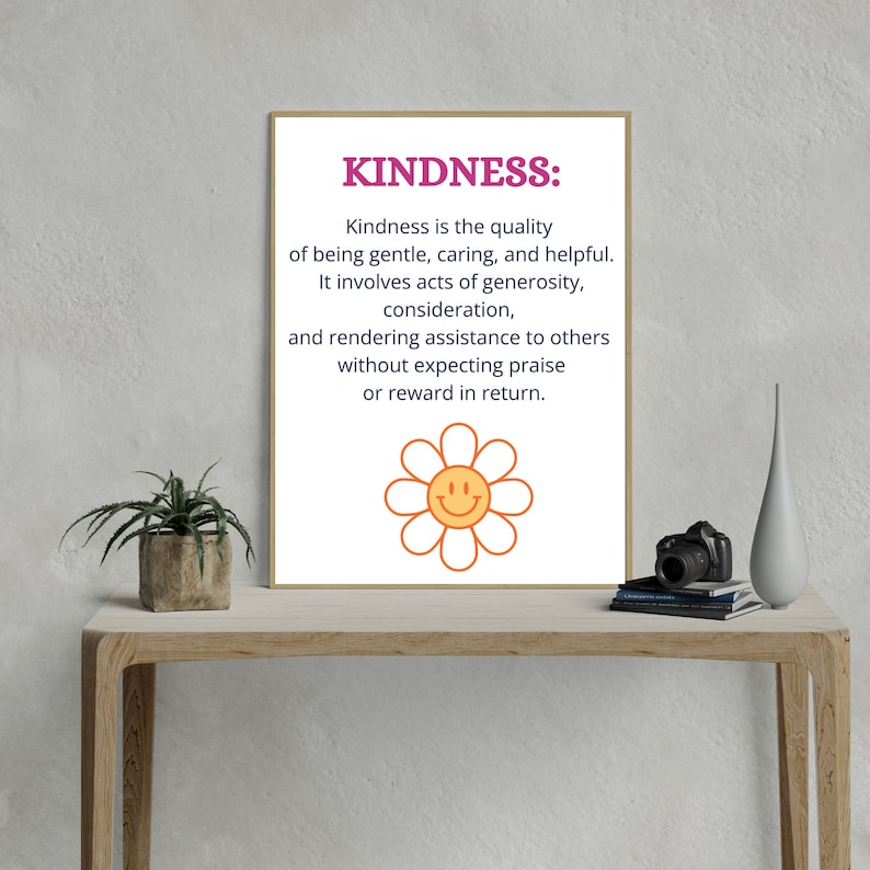 Kindness Poster, Classroom Poster, Kids Poster, Affirmation Poster ...