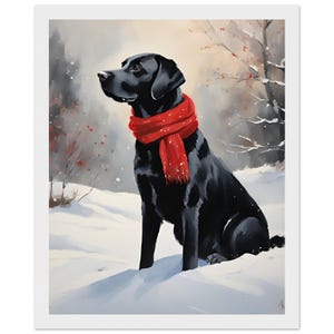 Black Lab Print, Black Lab Poster, Animal Art, AI, Animal Wall Art, Lab ...