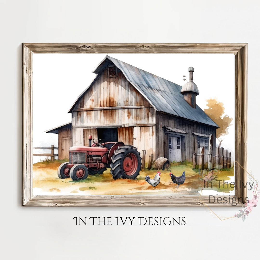 Farmhouse Print, Barnhouse Print, Barn Poster, Farmhouse Decor, Wall ...