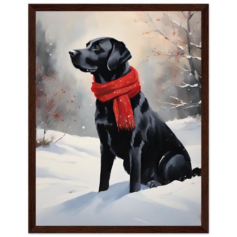 Black Lab Print, Black Lab Poster, Animal Art, AI, Animal Wall Art, Lab ...