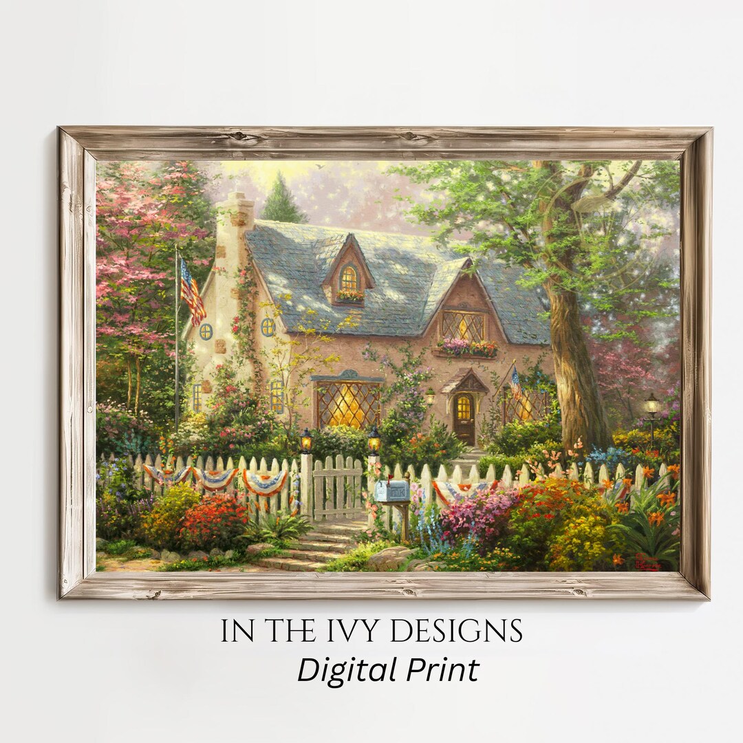 Printable Cottage Garden Print, Cottagecore Decor Farmhouse Print ...