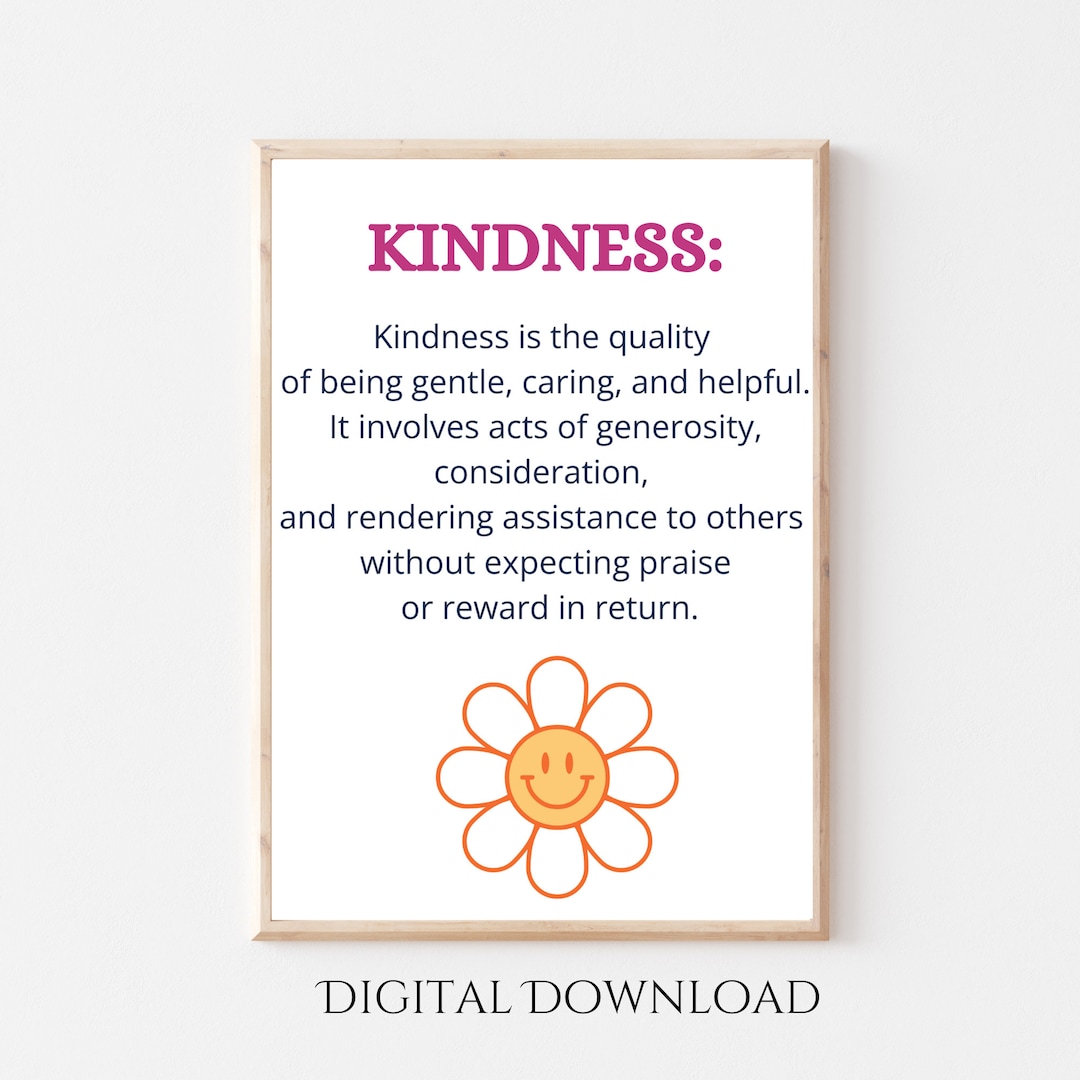 Kindness Poster, Classroom Poster, Kids Poster, Affirmation Poster ...