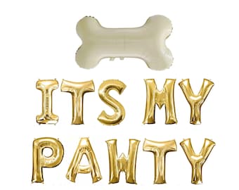 Let's Pawty Pet Banner Pet Birthday Sign Paw Banner - Etsy