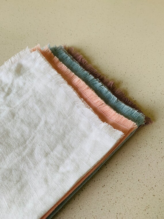 Table Linens 4 6 Linen NAPKINS in Saffron for everyday & holiday use ...