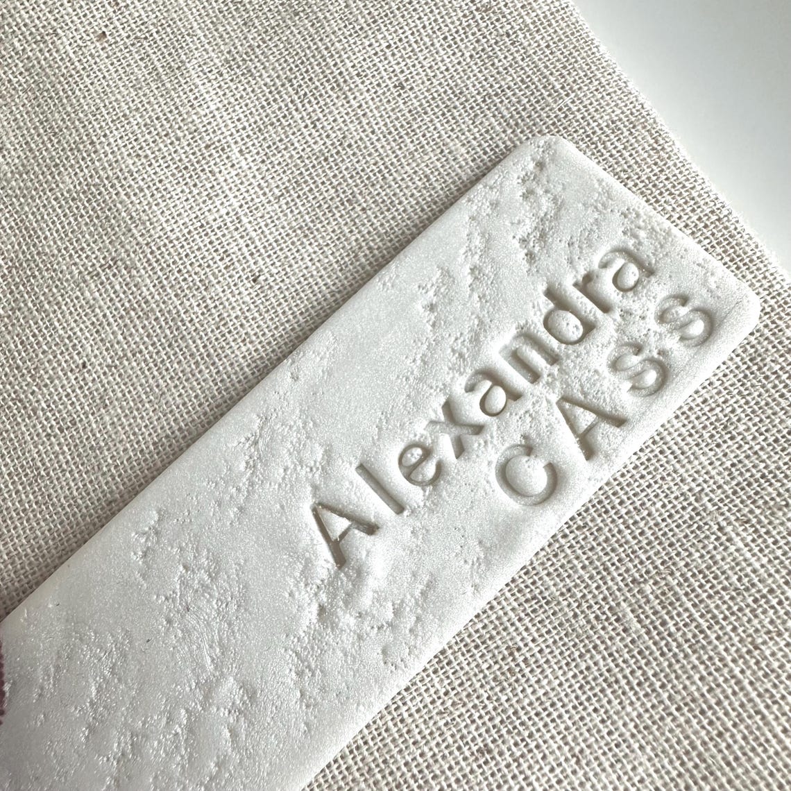 Personalized Polymer Clay Bookmark Place Cards: Wedding, Shower Favors ...