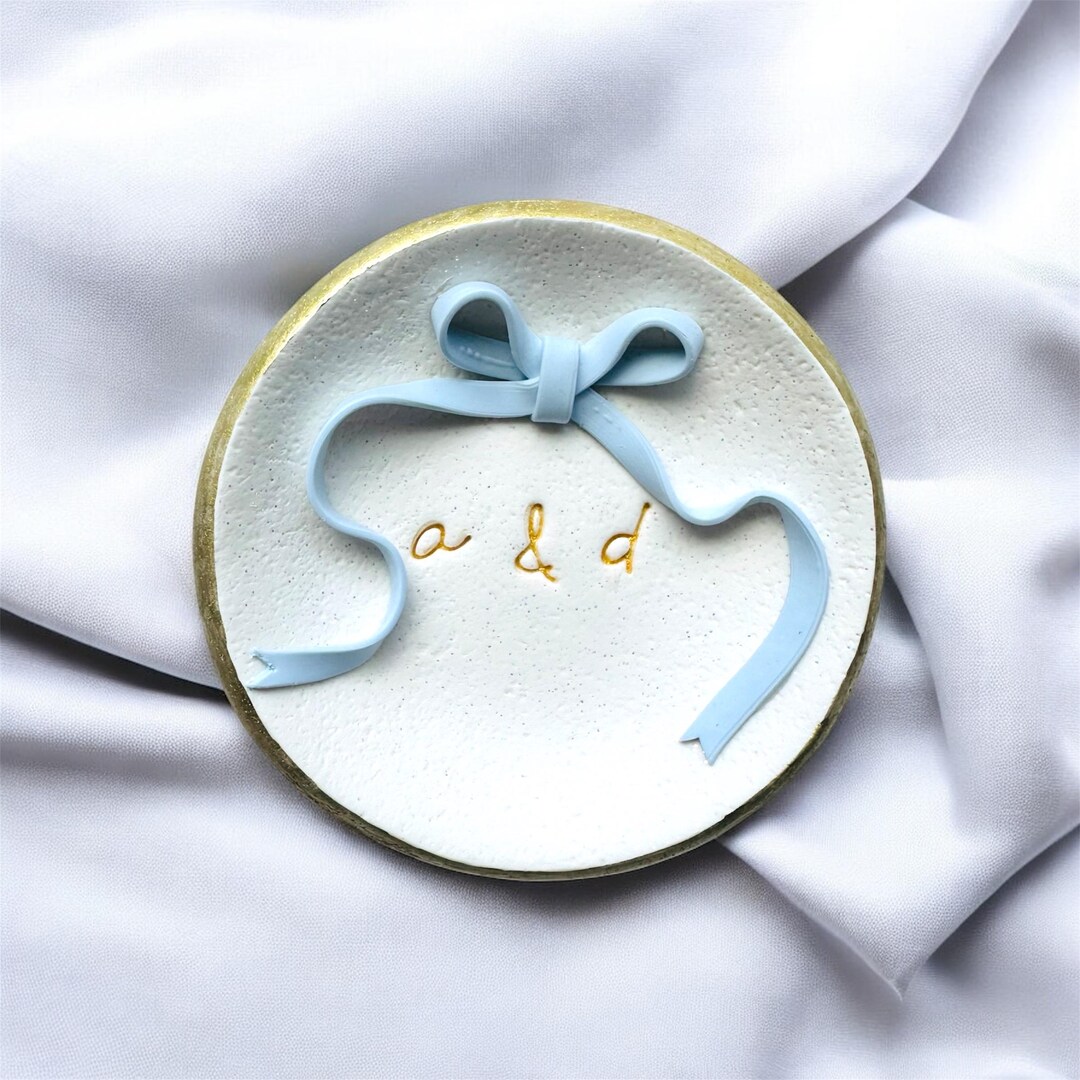 Bow Wedding Ring Dish Personalized, Something Blue Gift for Bride ...