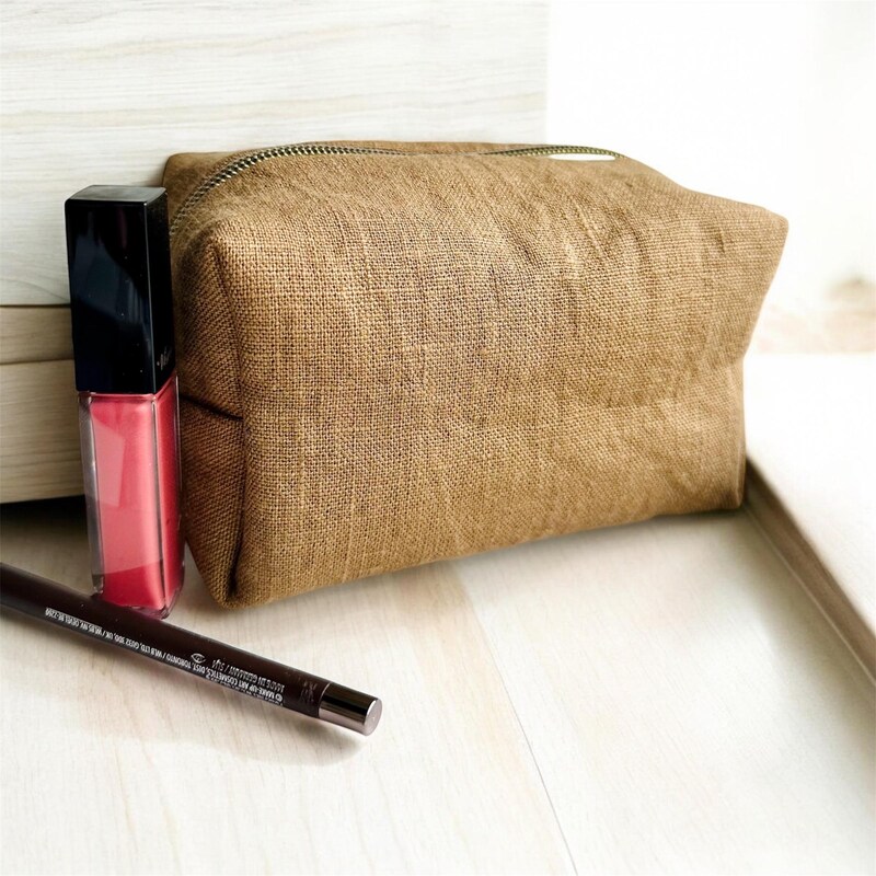 Linen Cosmetic Bag - Etsy