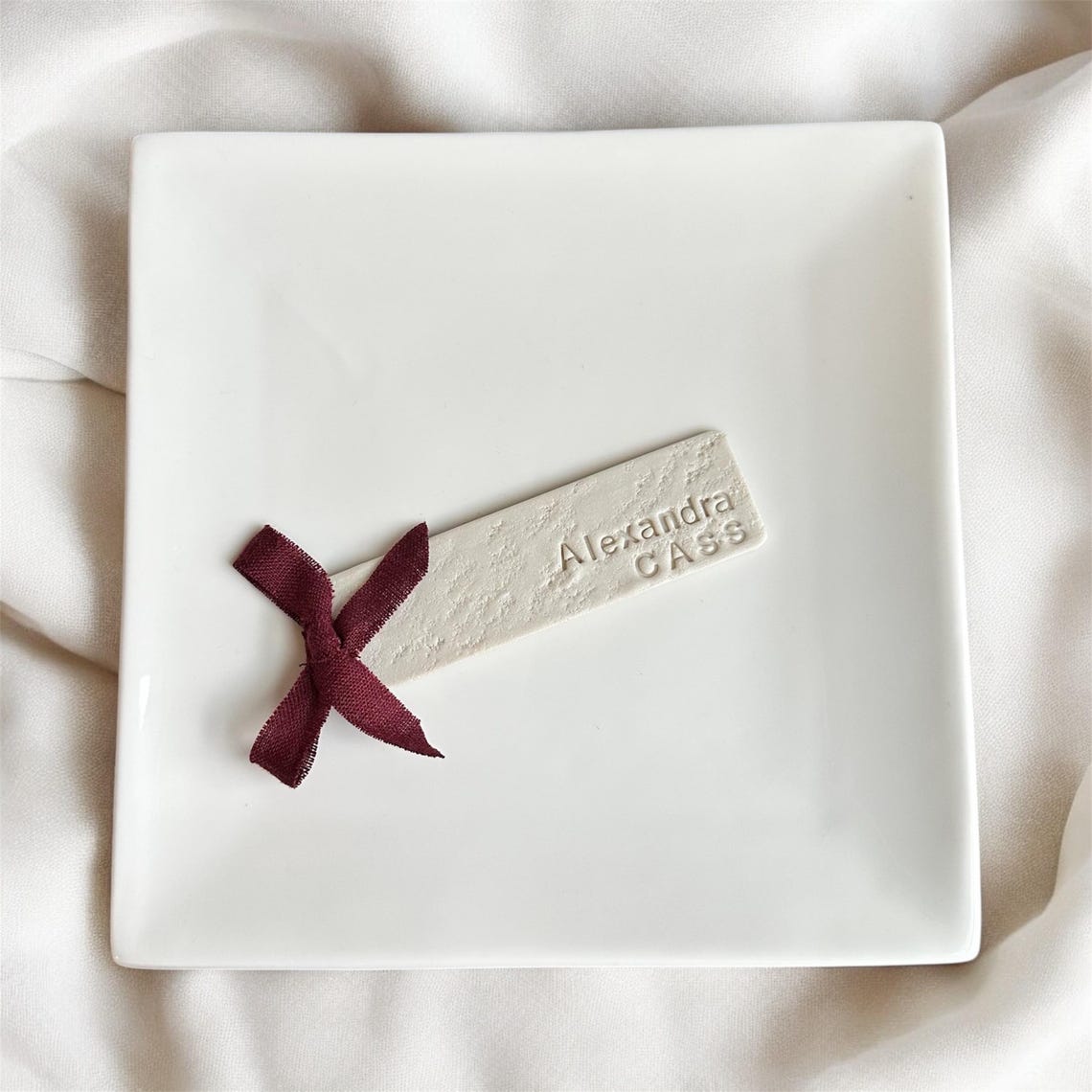 Personalized Polymer Clay Bookmark Place Cards: Wedding, Shower Favors ...