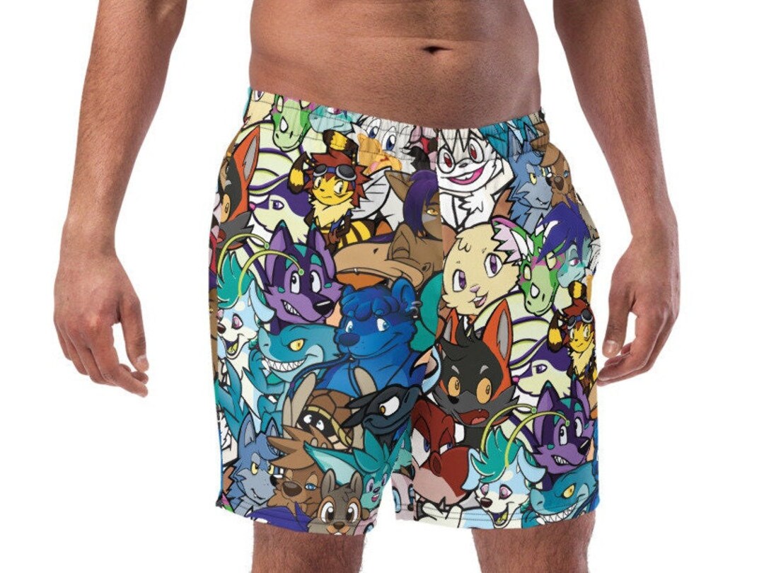 Men's Kemono Life "fursonas" Swim Trunks - Etsy