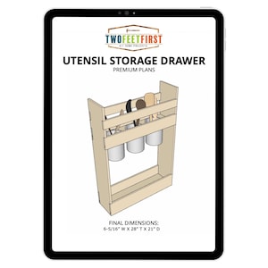 Pull-out Utensil Drawer Organizer Plans for Kitchen Cabinets - Etsy