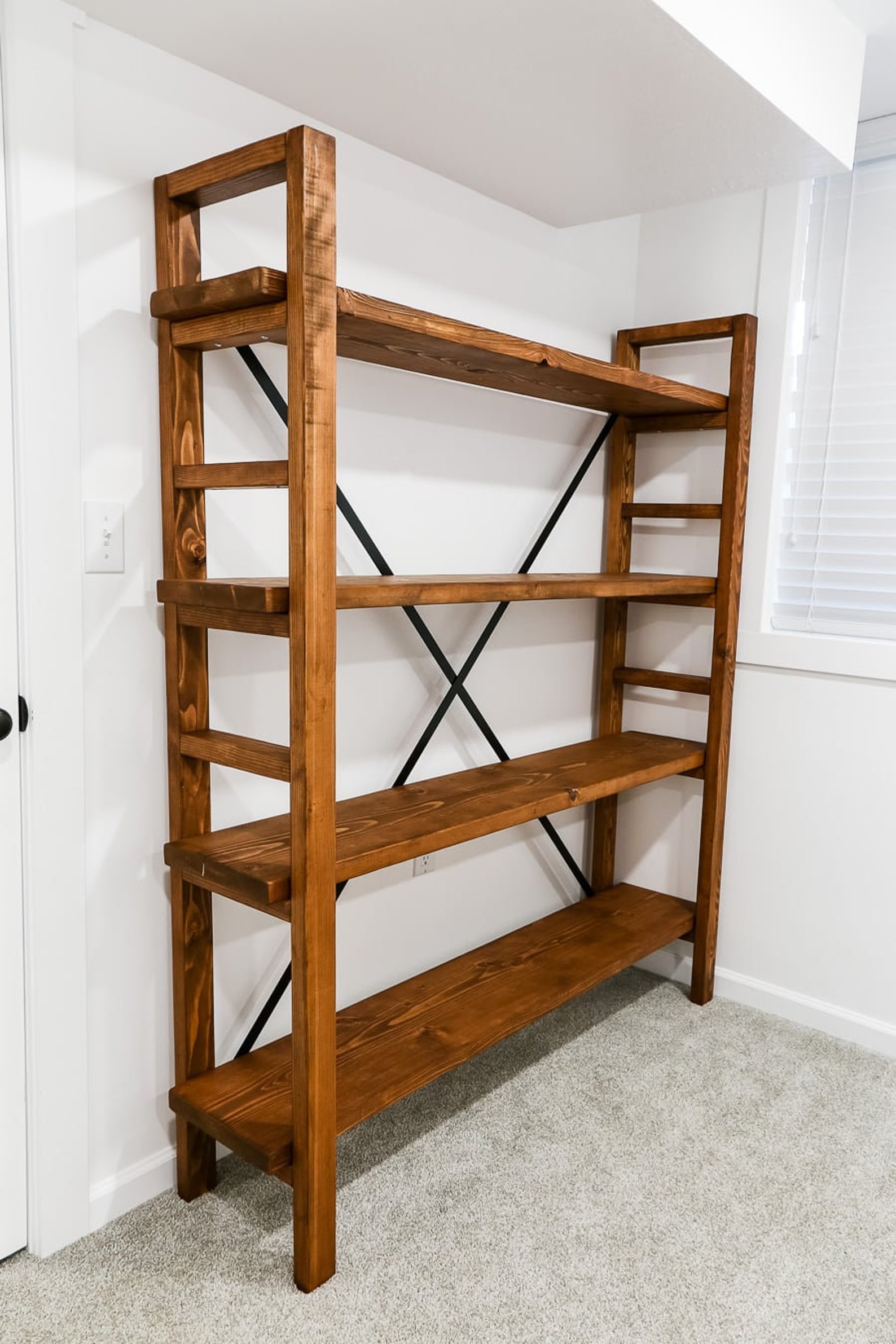 Simple Modern Bookshelf Plans - PDF File Instant Download - Etsy