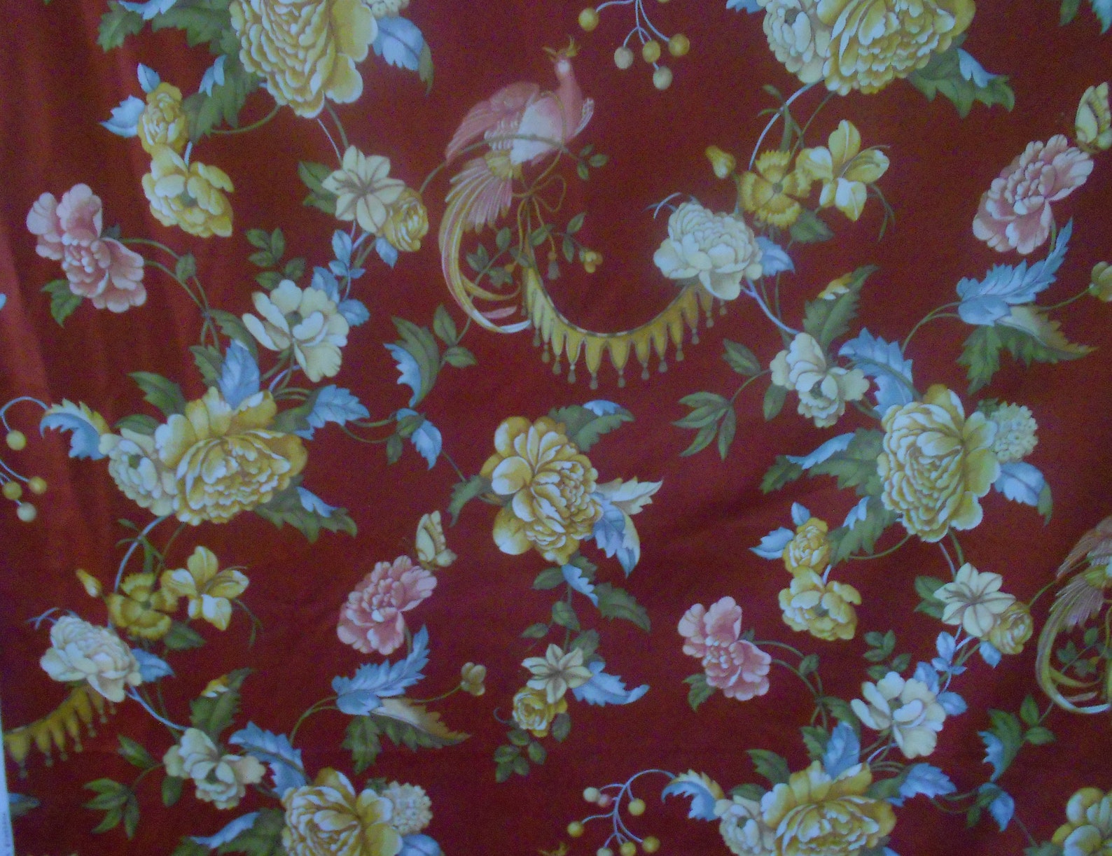 Vintage Stroheim Romann Fabric: Empress Garden Chinoiserie Birds, 5 ...