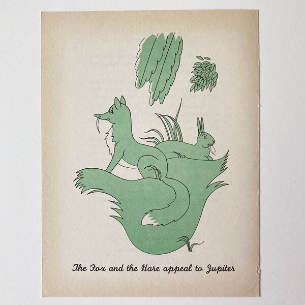 1970 Original Vintage Illustration / Aesop's Fables / the Old Man and ...