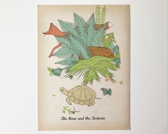 1970 Original Vintage Illustration / Aesop's Fables / the Old Man and ...