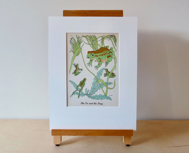 1970 Original Vintage Illustration / Aesop's Fables / the Hawk and the ...