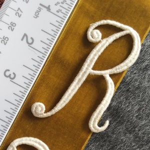 Venice Cursive Letter R Iron-on Patch Applique for Craft Embellishments ...