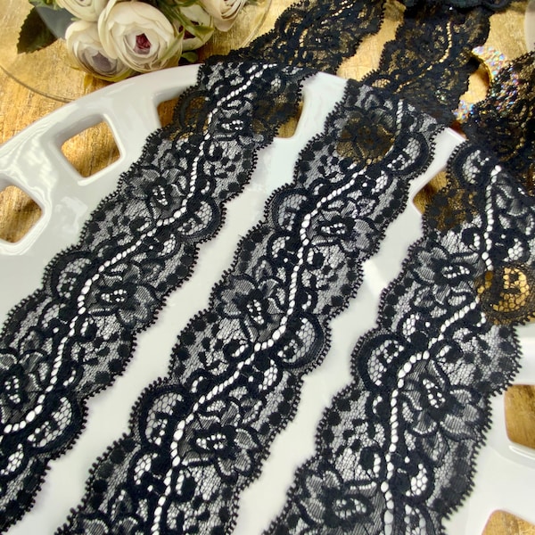 Black Lace Trim - Etsy