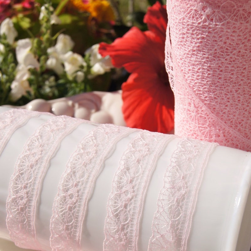 1/2 Inch Pink Lace Edging - Etsy