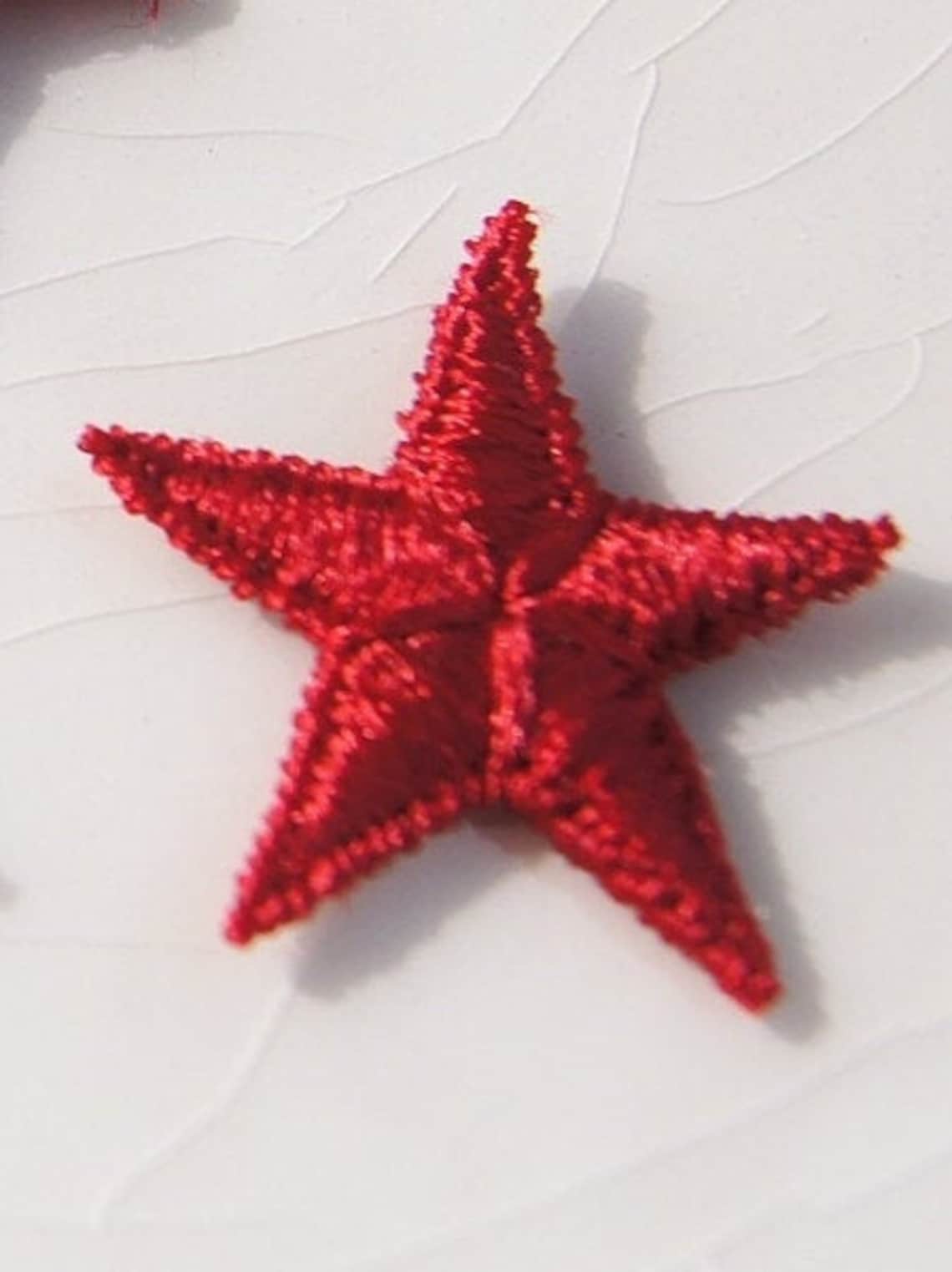 1960s Red Star Applique Vintage Embroidered Applique Star - Etsy