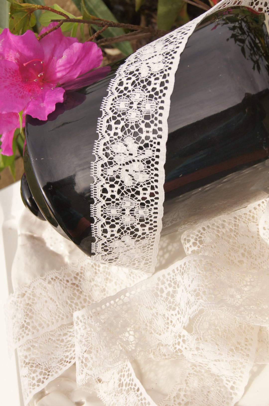 1-3/4" Wide Natural Lace Trim - Natural Lace Trim by the Yard - Vintage ...