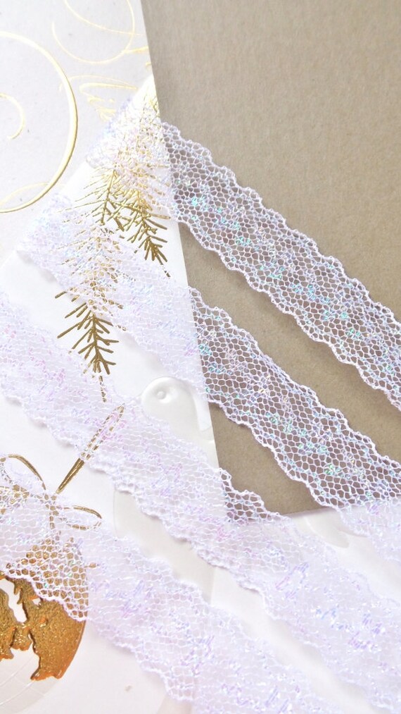 Iridescent WHITE Floral Lace Trim Wholesale by the Yard 5 8 in Stiff Lace Edging Jewelry Hat Making Sewing Craft Lace T257 Etsy UK