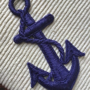 Nautical Big Anchor Patches With Rope Embroidery Applique Available in ...