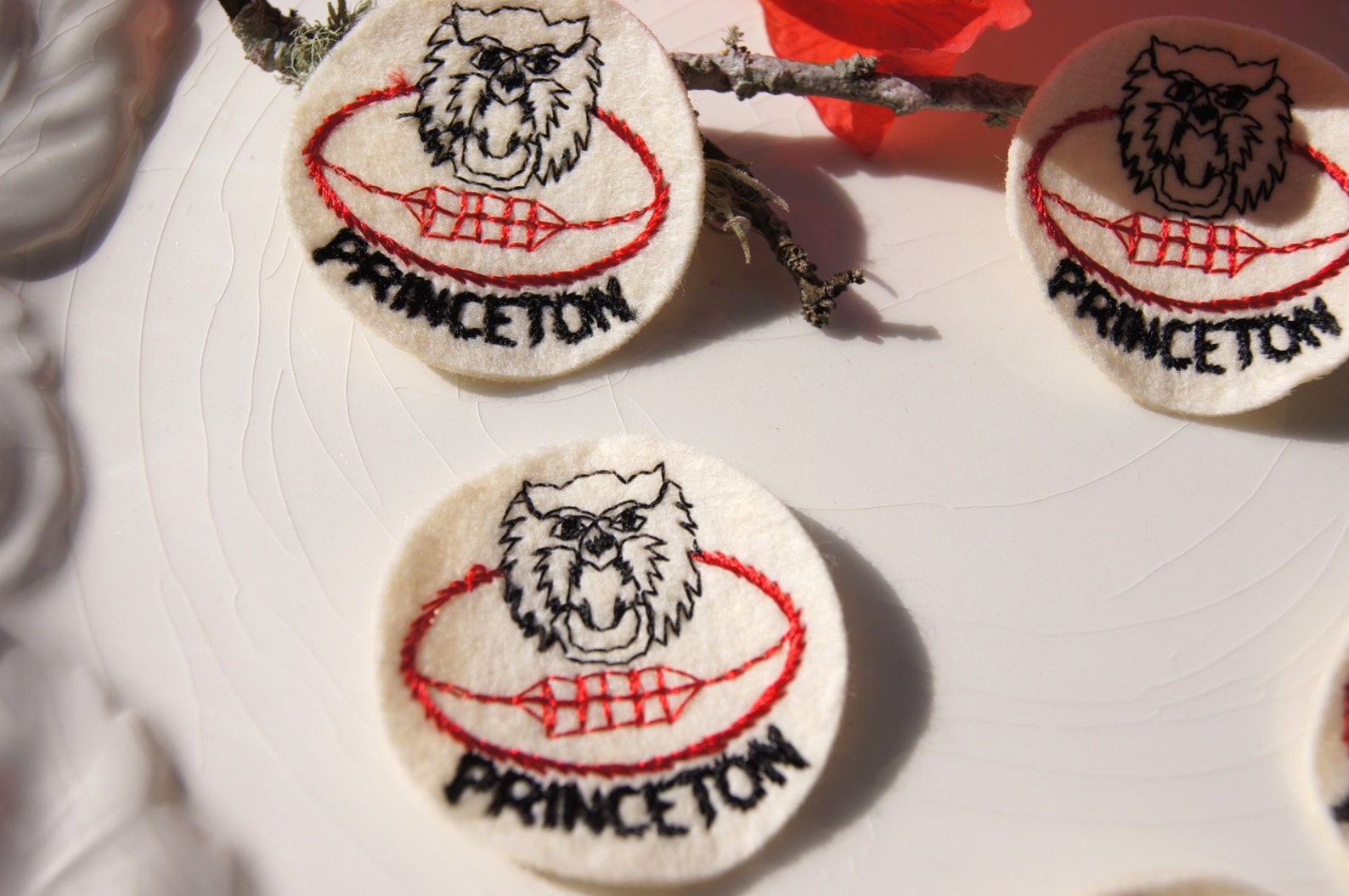 Princeton Football Vintage Applique Patches, Badge Embroidery Appliques ...