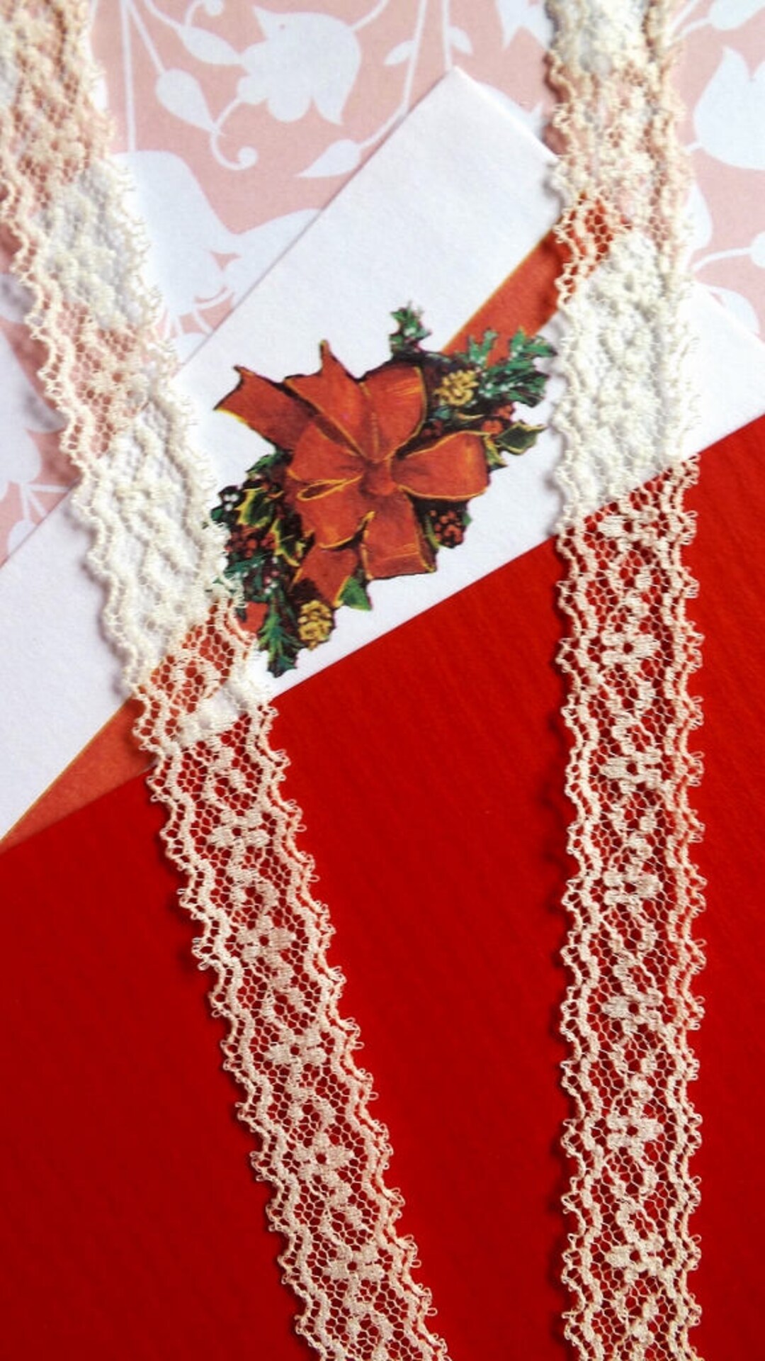 Vintage Floral Lace Trim by the Yard 5/8" In. Wide Wavy Borders off ...