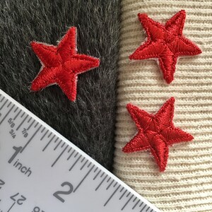 RED STAR Applique Iron on Red Star Embroidery Stars Patches, Vintage ...