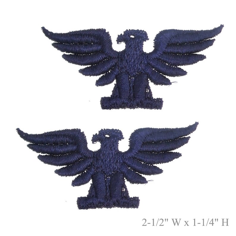 Patriotic American Eagle Patch Embroidered Navy White Bald Eagle Appliques Striped Shield Red ...