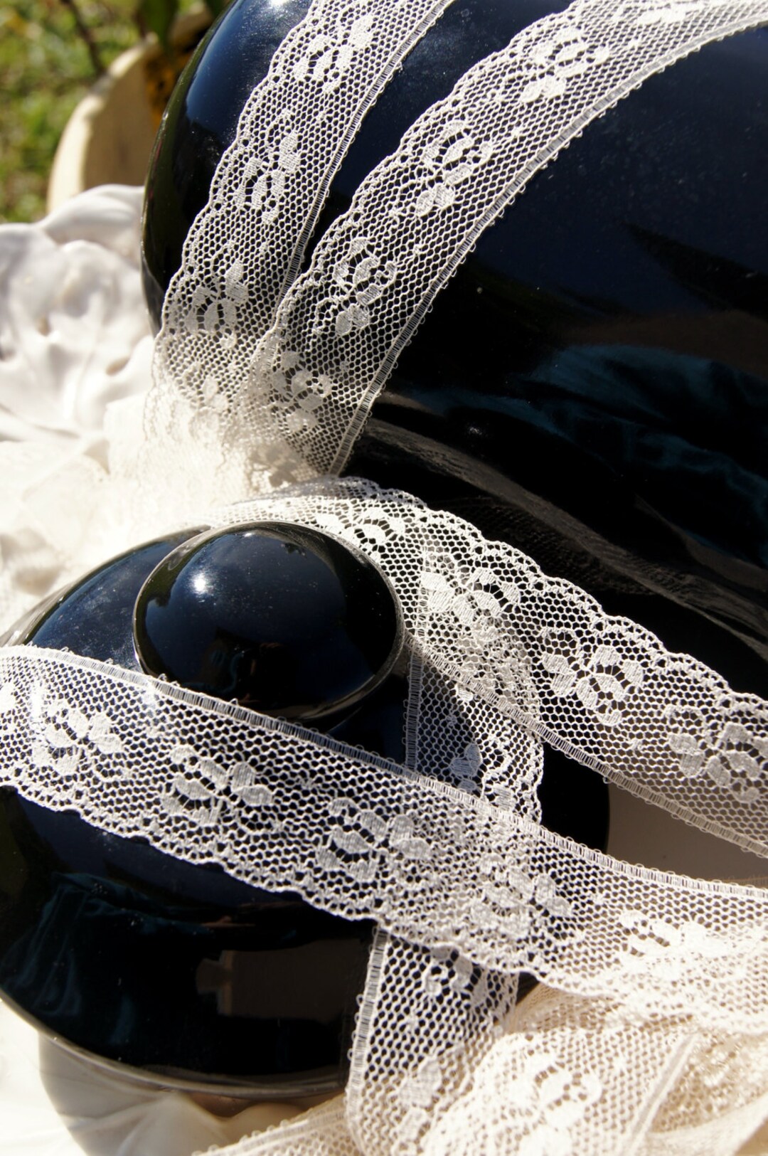 1" Wide Vintage Natural Fine Floral Lace Trim - Natural Lace Trim by ...