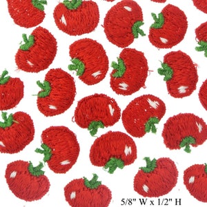 Healthy Fruits Applique Patches Vintage Embroidered Tomato Apple Orange ...