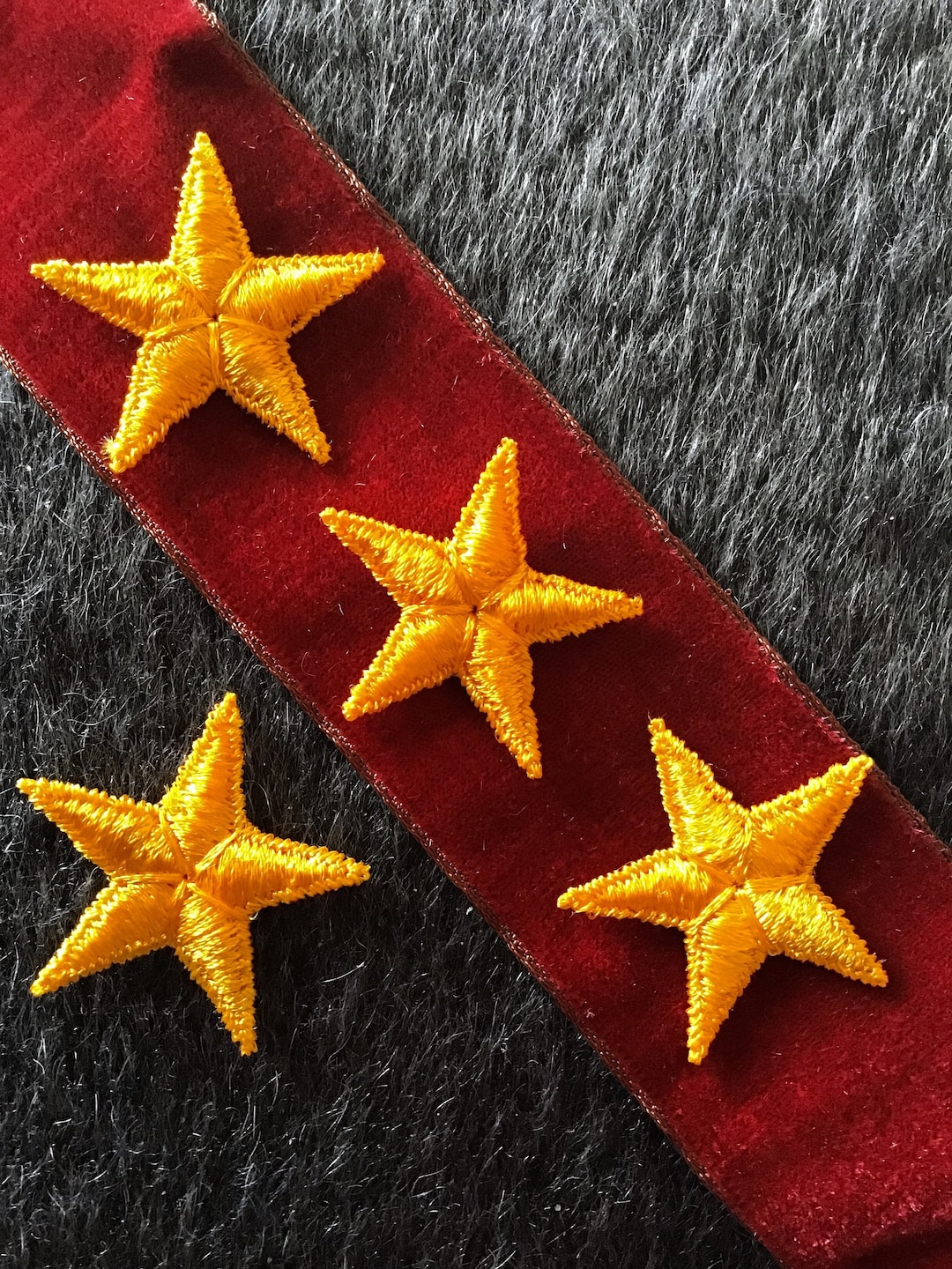 1960s Vintage Yellow Star Applique, Vintage Embroidered Applique Star ...