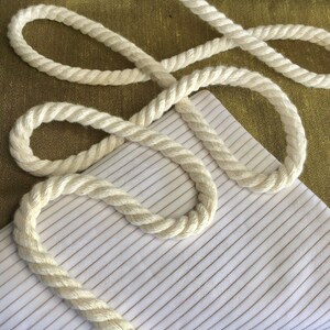 PURE COTTON All NATURAL White Twisted Cording 3/8" Wrights Soft ...